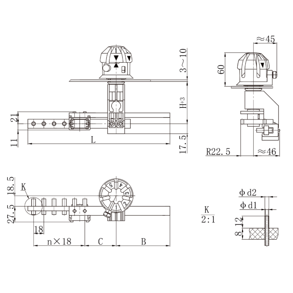 Type WDTII Single Phase Tap Changer delta Connection DE ENERGIZED Type WDTII Single Phase Tap Changer delta Connection DE ENERGIZED